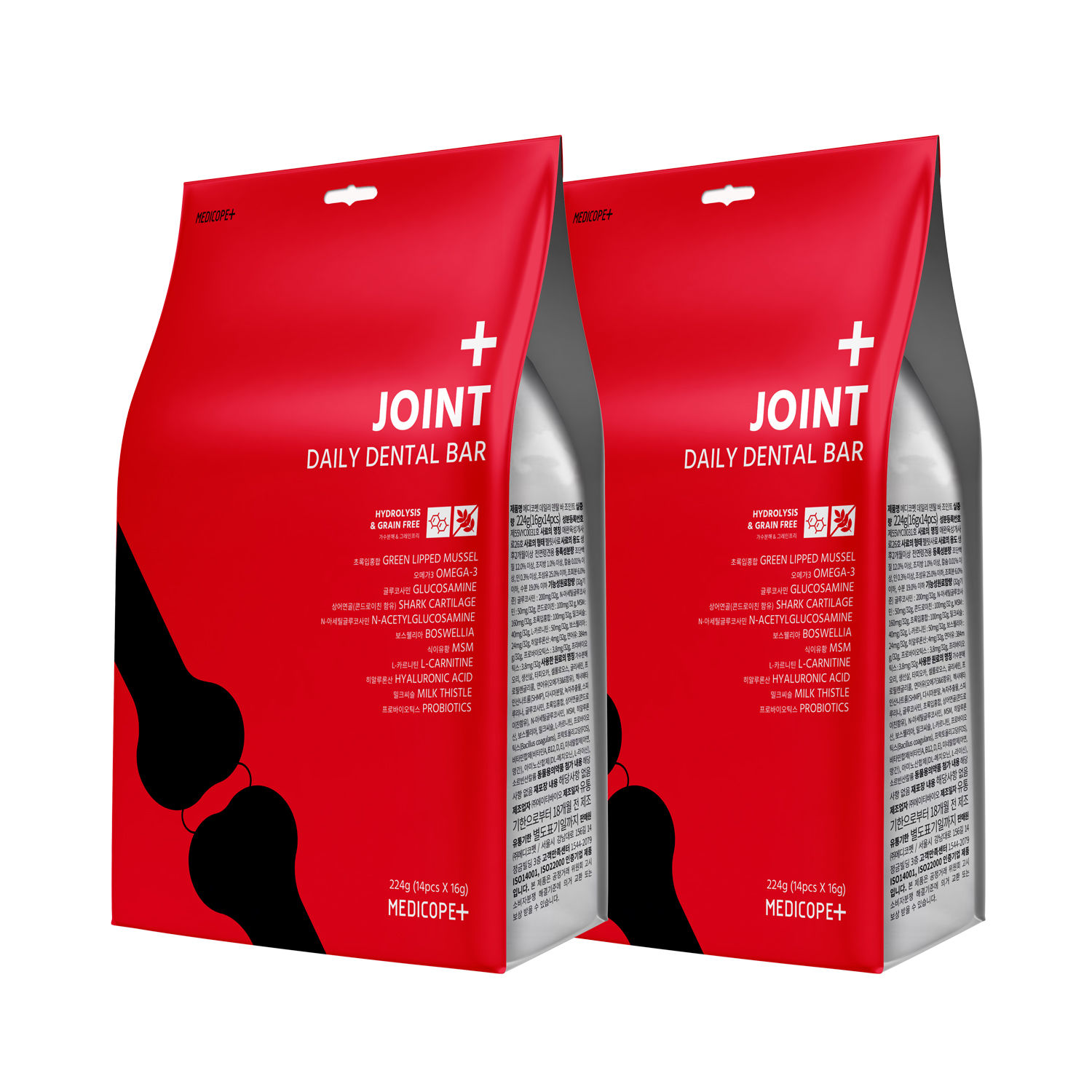 메디코펫 데일리 덴탈 바 양치껌 치석제거 조인트 14p x 2개 | 도그팡