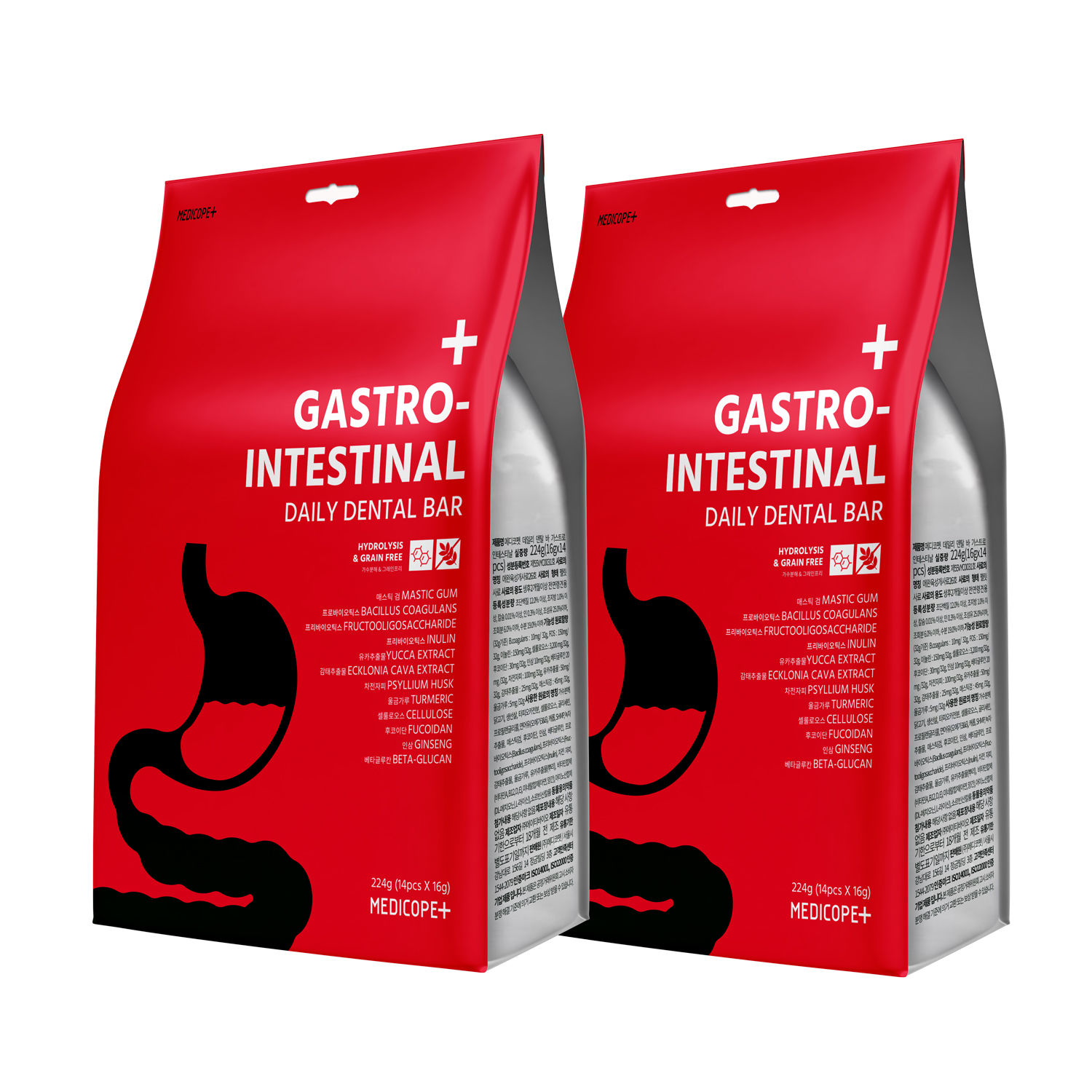 메디코펫 데일리 덴탈 바 양치껌 치석제거 가스트로 인테스티널 14p x 2개 | 도그팡